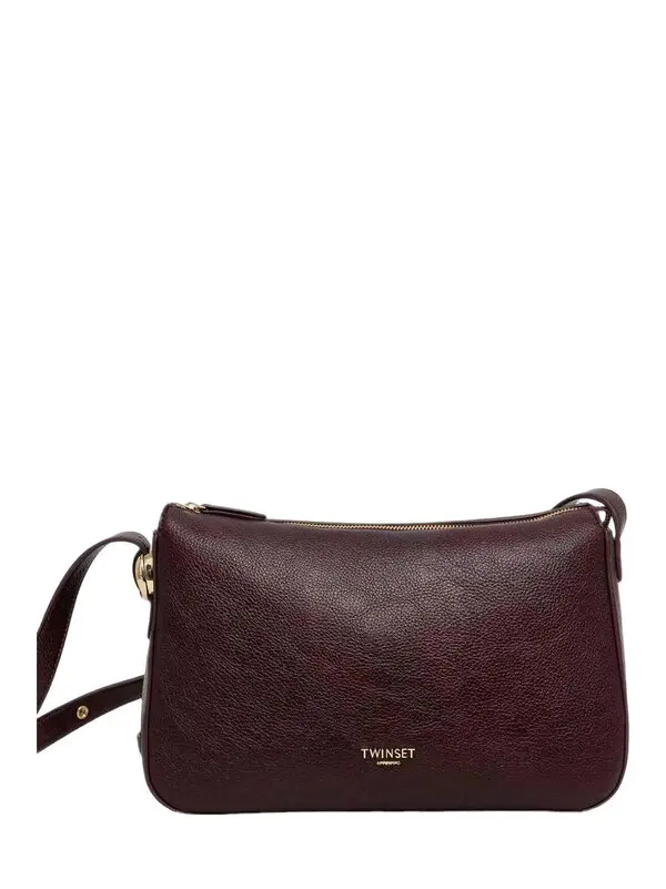TWINSET Grained Faux-leather Shoulder Bag - Red