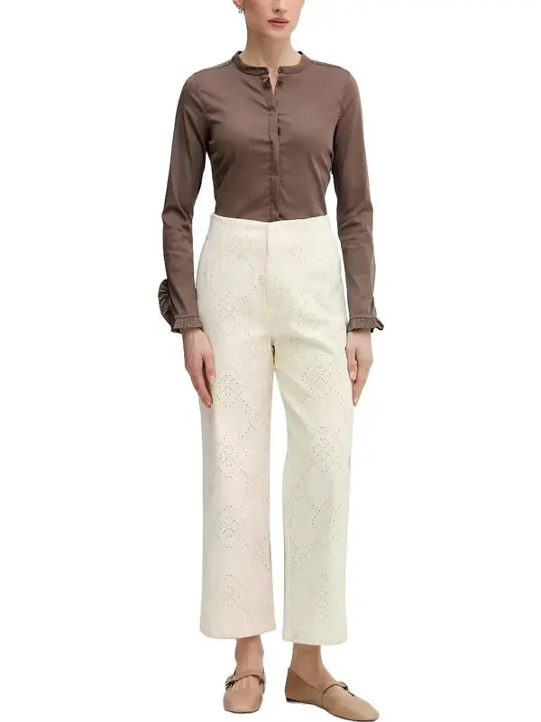 MOS MOSH Long Sleeve Buttoned Shirt - Brown