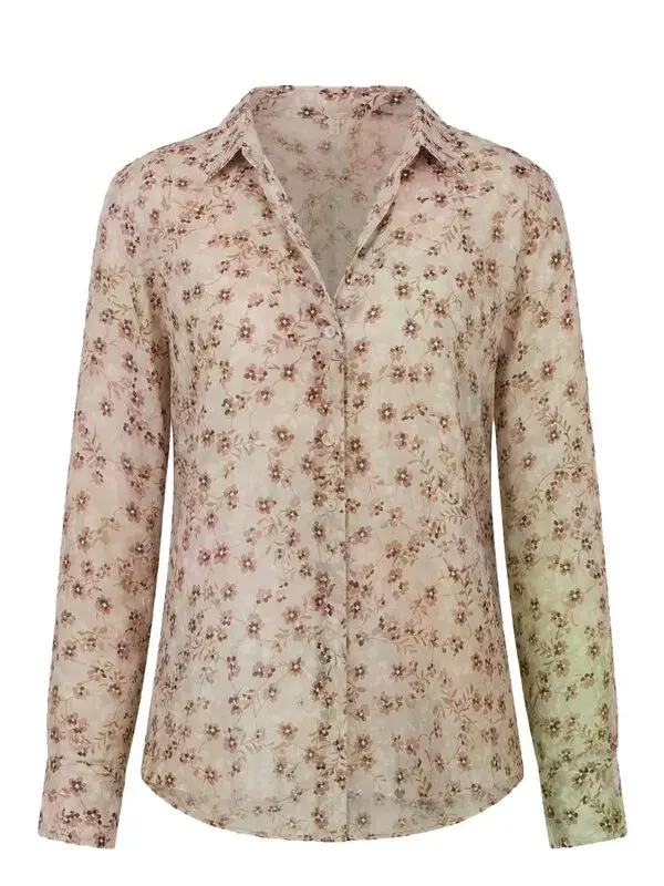 MORGHY Floral Print Long-sleeve Shirt - Brown