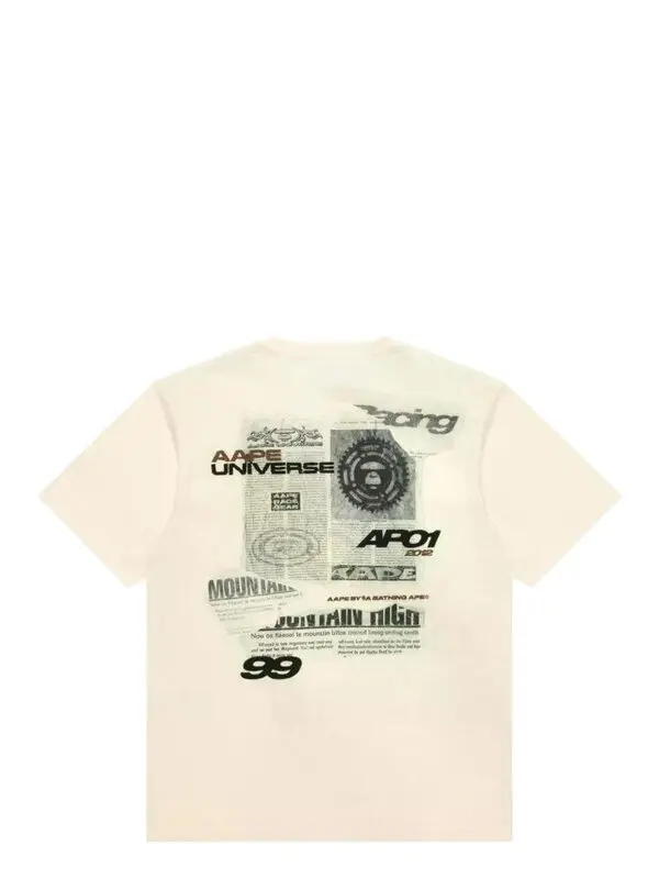 AAPE BY *A BATHING APE Aapeunvs Graphic-print T-shirt - Neutrals