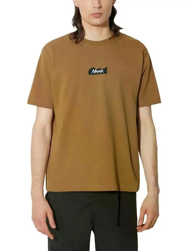 NANGA Logo-detail T-shirt - Brown