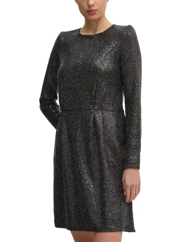 BENETTON Embellished Sequined Dress - Black