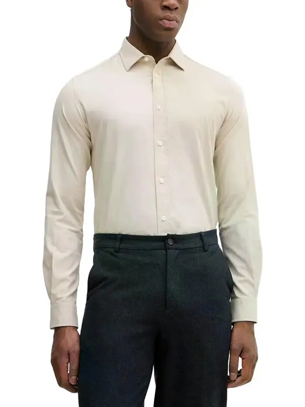 MOS MOSH Long-sleeved Buttoned Shirt - Neutrals