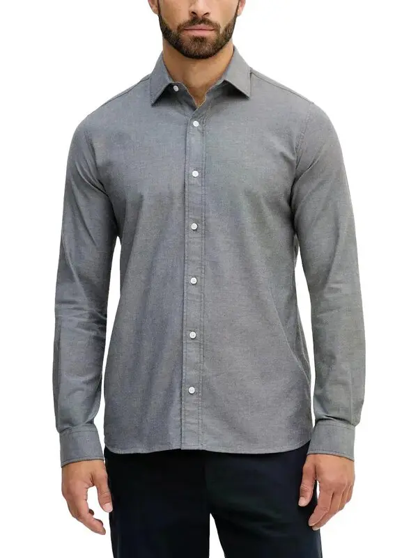 MOS MOSH Buttoned Long-sleeve Shirt - Grey