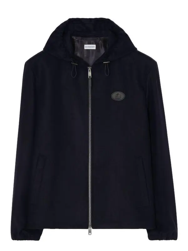 Burberry Cashmere Newport Hooded Jacket - Navy