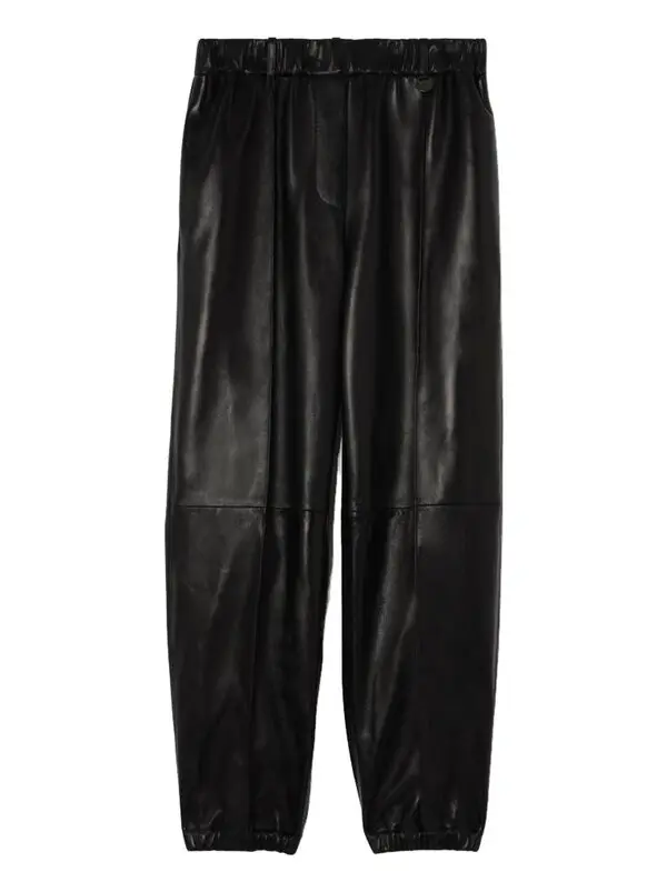 Burberry Leather Jogging Pants - Black