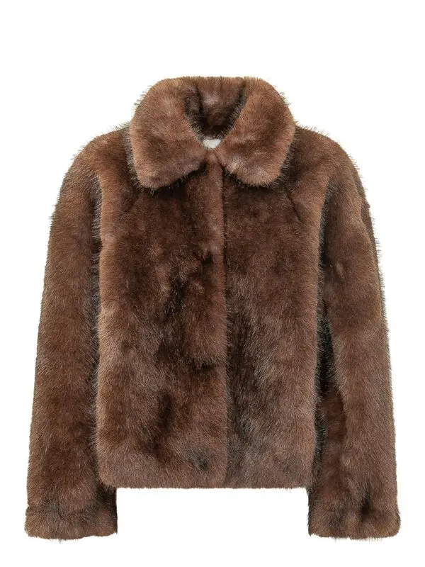 VALENTINI 1972 Eco Zibellino Faux Fur Jacket - Cocoa