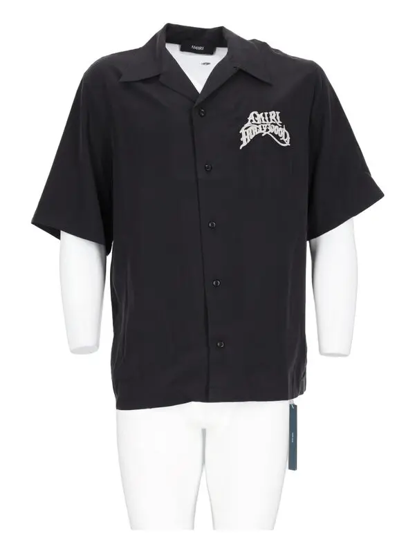 Amiri Modal-blend Button-down Shirt - Black