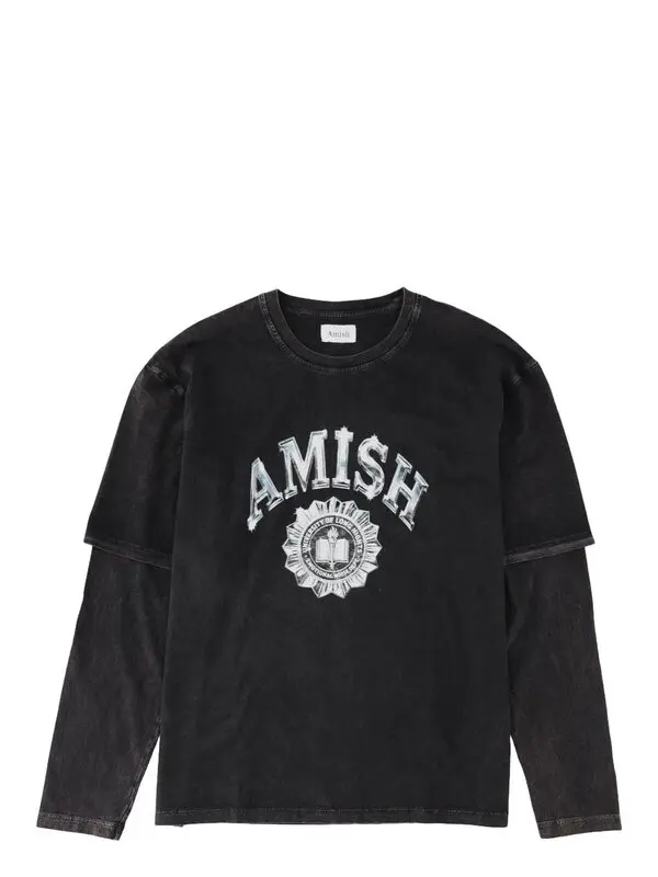 AMISH SUPPLIES Logo Graphic T-shirt For - Black