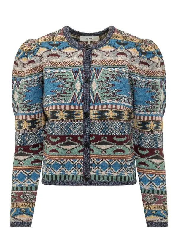 Ba&sh Maja Cardigan With Statement Knit - Multico
