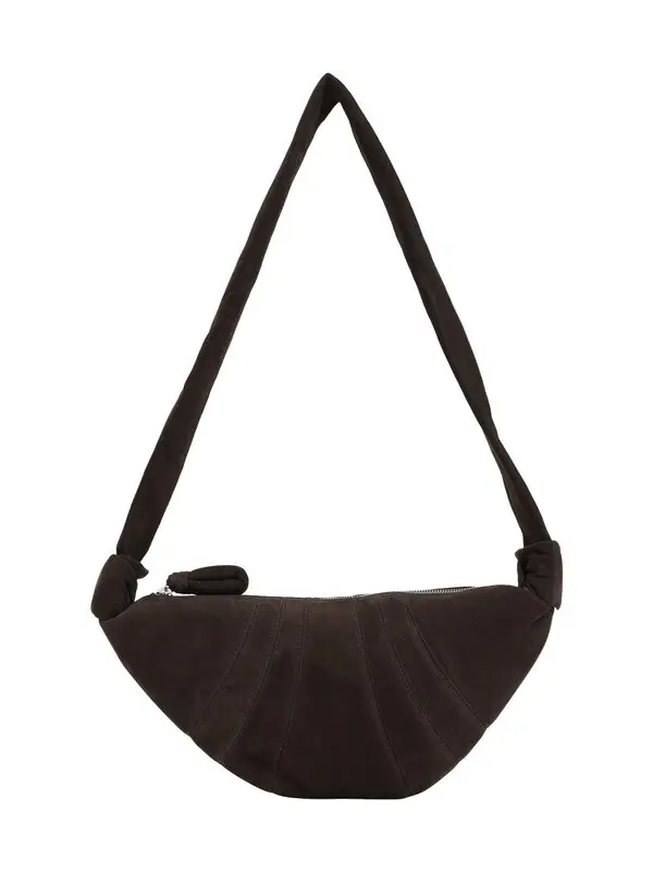 LEMAIRE Leather Mini Croissant Handbag - Brown