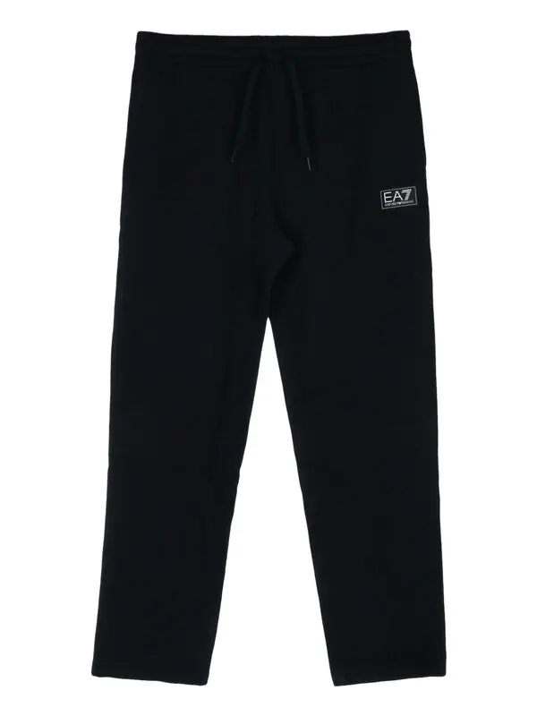 E.A.7 E. A.7 Train Refined Paint Effect Cotton Pants For - Uc001-black