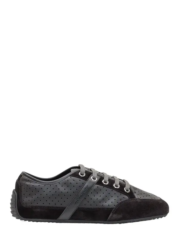 Givenchy Perforated Leather Lace-up Sneakers - Black