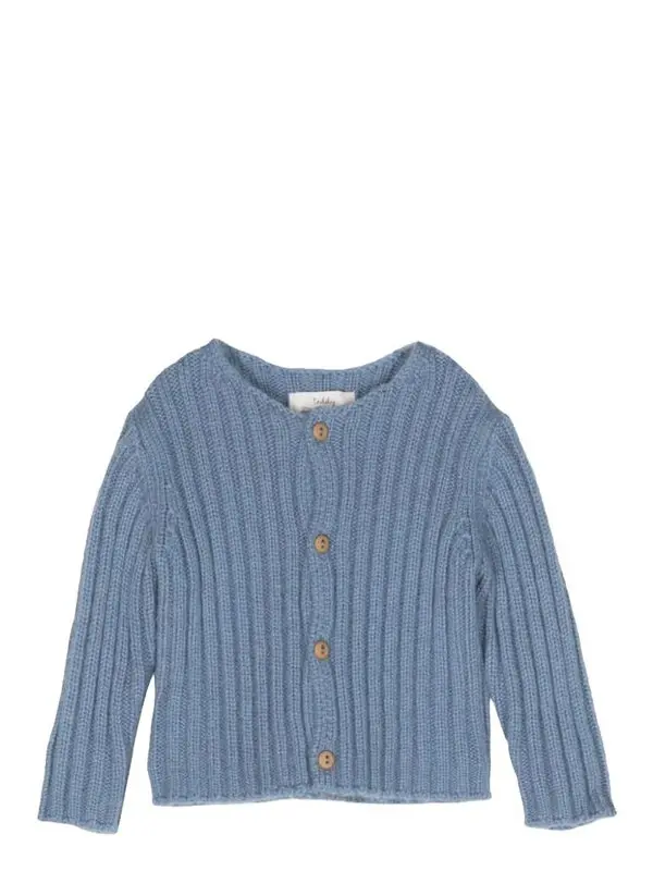 TEDDY & MINOU Mini Blueberry Tricot Sweater For Babies - Azure