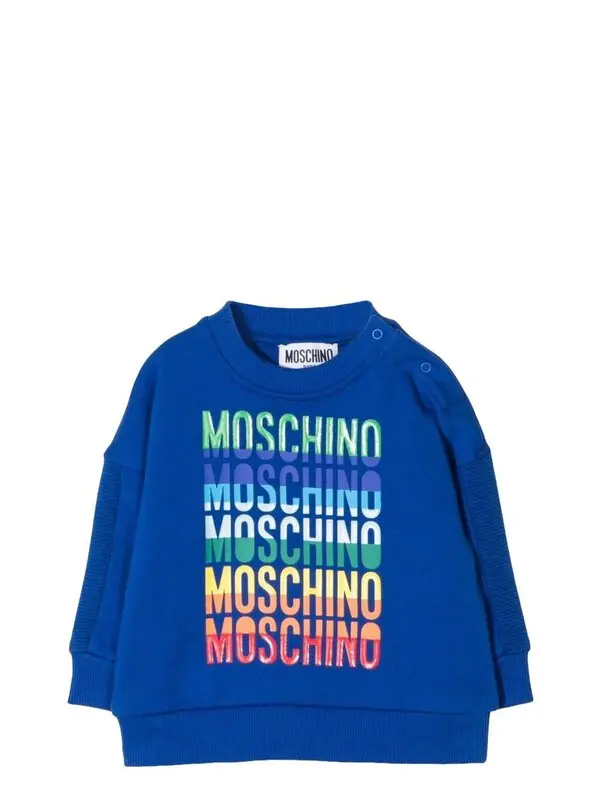 Moschino Mini Cotton Logo Sweatshirt - Blue