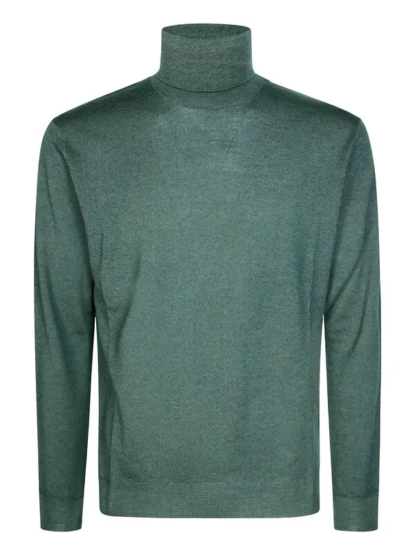 Altea Long-sleeve Merino Wool Turtleneck Sweater - Verde