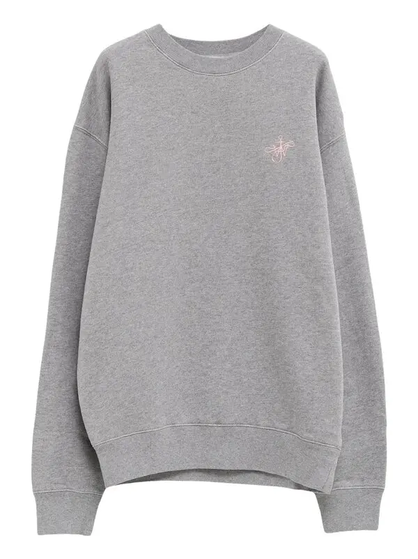 JW Anderson Crew Neck Cotton Sweatshirt - Grey