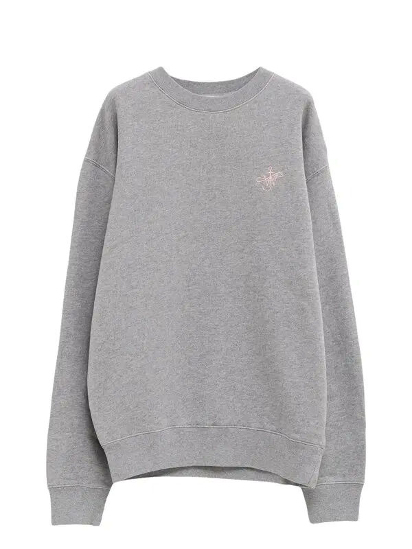 JW Anderson Crew Neck Cotton Sweatshirt - Grey