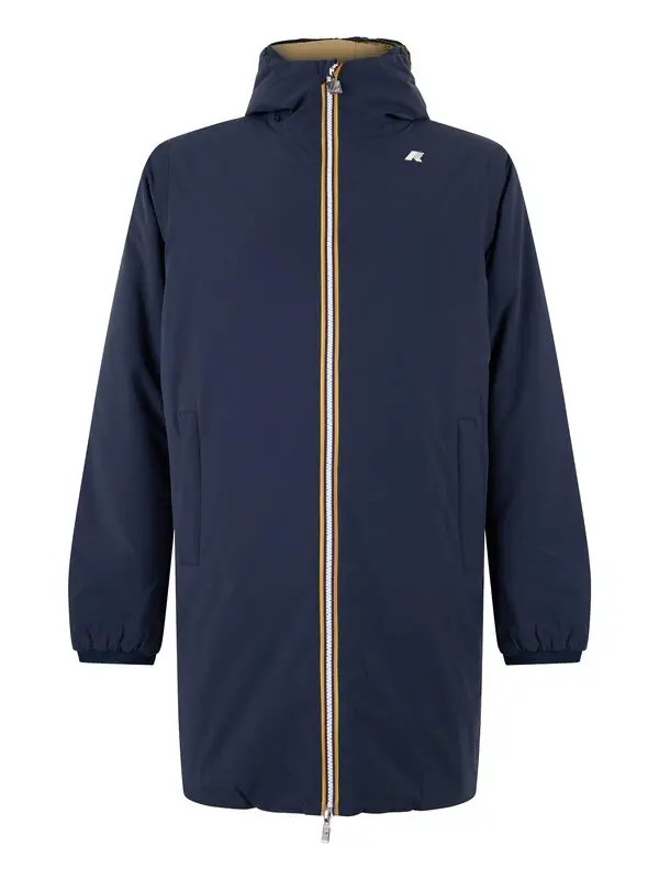 K-WAY Jacob St Warm Double Down Jacket - Blue Depth-beige Khaki