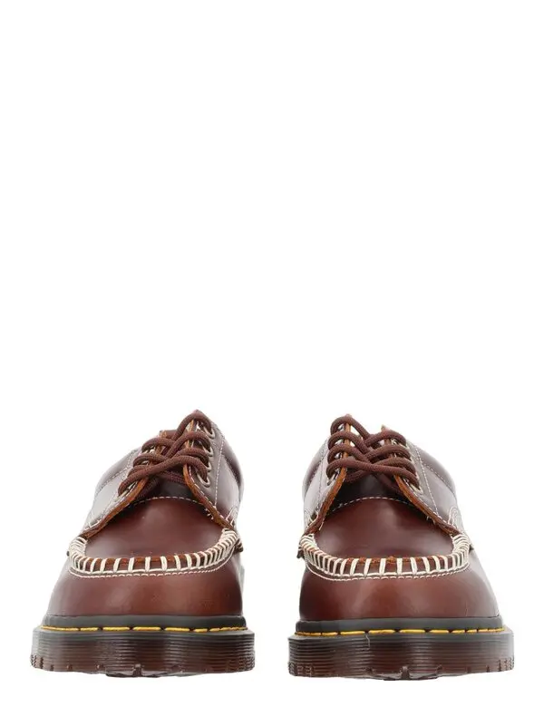 Dr. Martens Classic Leather Loafers With Contrast Stitching - Buff