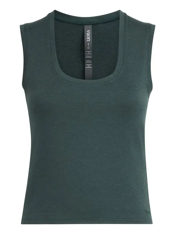 Vuori Halo Essential Scoop Neck Tank Top - Grey