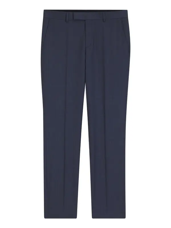 BOSS Virgin Wool Slim-fit Trousers - Light Blue