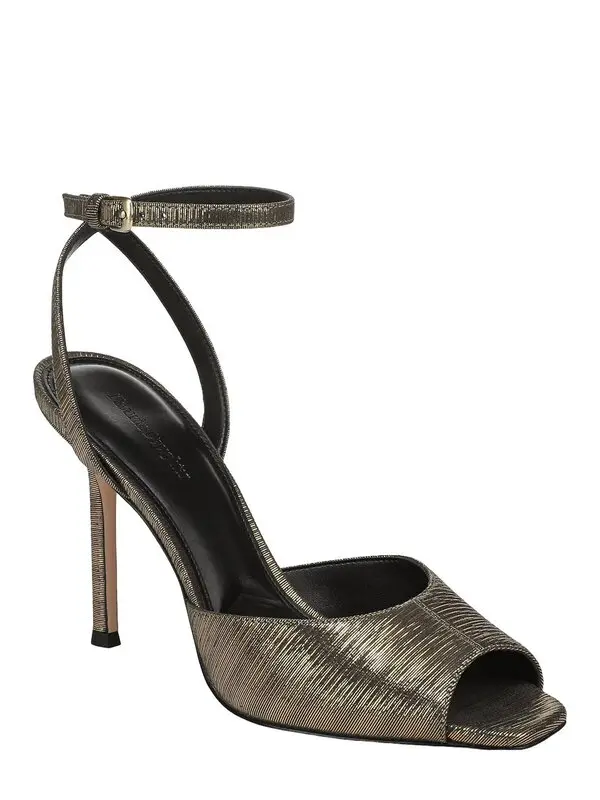 FAVORITE DAUGHTER Yamine Ankle Strap Stiletto Sandal - Gold