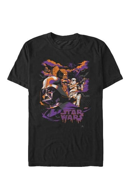 STAR WARS Distressed Halloween Dark Side T Shirt - Black