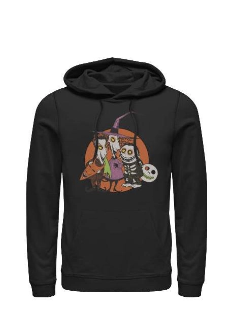 THE NIGHTMARE BEFORE CHRISTMAS Lock, Shock, And Barrel Graphic Hoodie - Black