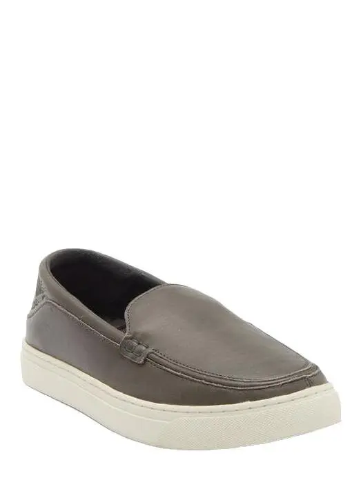 Olukai Kou Leather Slip-on Moccasin - Dark Shadow/dark Shadow
