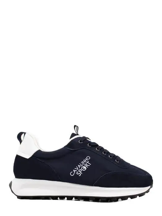 Cavalinho Sport Low-top Leather And Fabric Sneakers - Navy