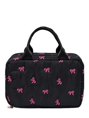 URBAN ESSENTIALS Quilted Bowtie Travel Organizer With Top Handles - Black