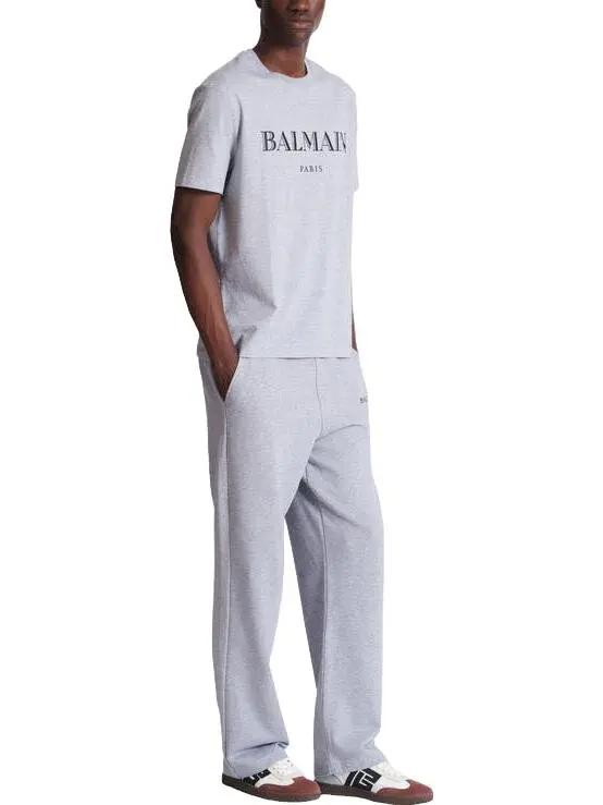 Balmain T-shirt With Print - Grey