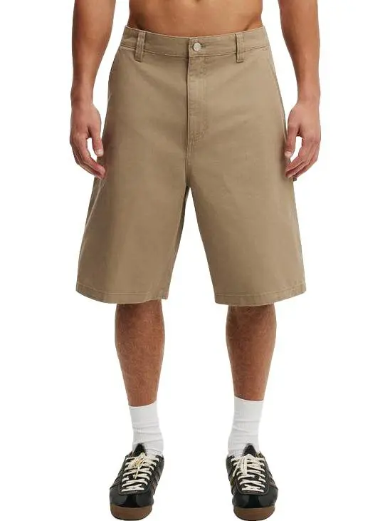 COTTON ON Super Baggy Worker Short - Camel