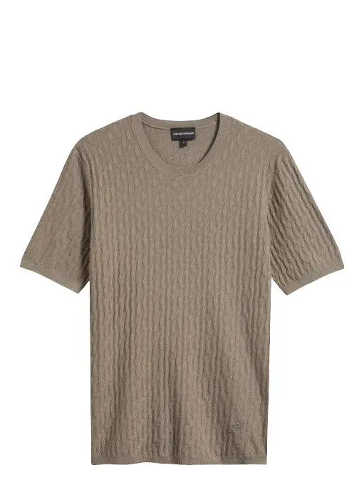 Emporio Armani Short Sleeve Sweater T-shirt - Grey