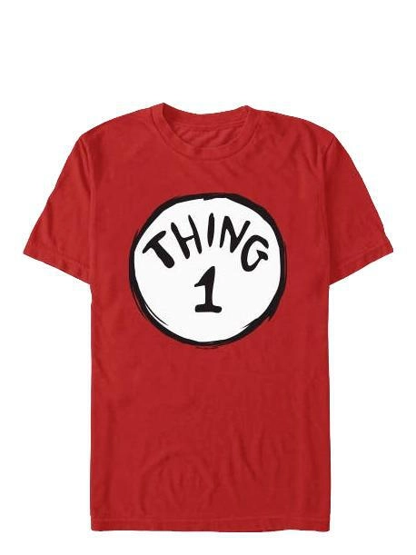 DR. SEUSS Thing 1 Classic Badge T Shirt - Red