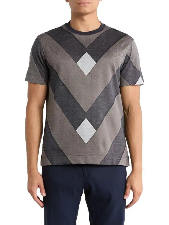 Emporio Armani Jacquard Knit Crewneck T-shirt - Navy