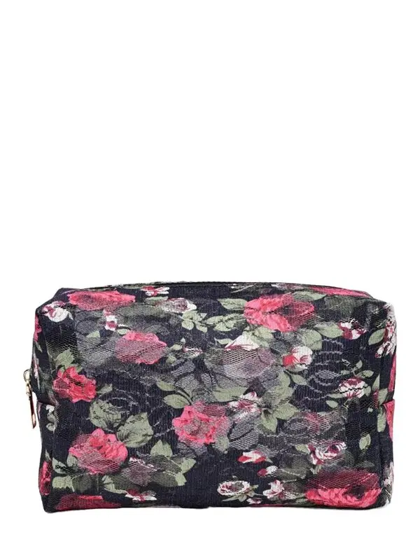 URBAN ESSENTIALS Petal Play Cosmetic & Travel Organizer Pouch - Black