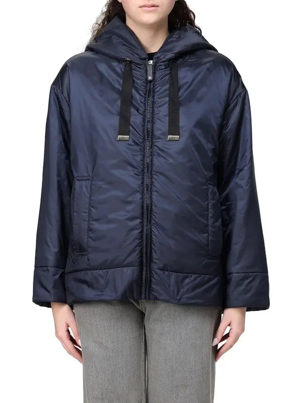 Max Mara Daria Hooded Nylon Puffer Jacket - Blue