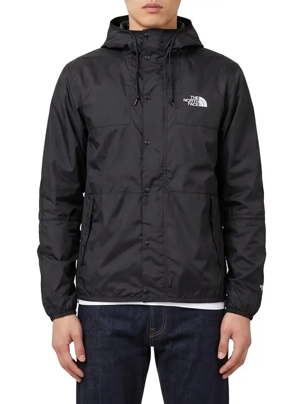 The North Face Seasonal Mountain Hooded Windbreaker Jacket - Black