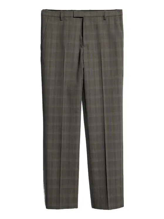 Gucci Embroidered Prince Of Wales Wool Pants - Black