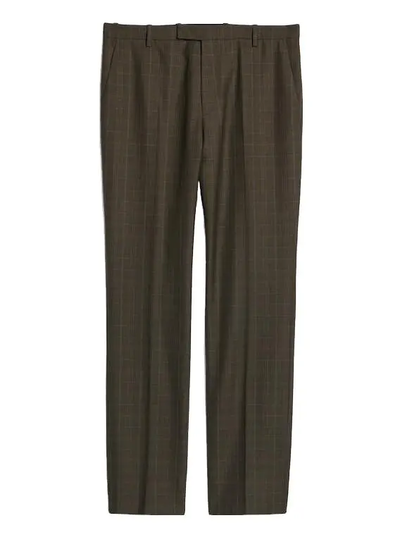 Gucci Prince Of Wales Wool Pants With Embroidery - Black