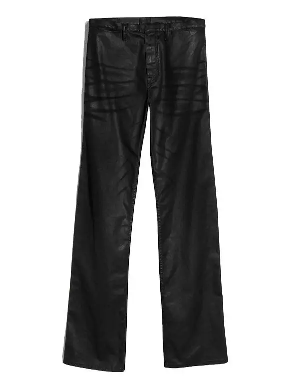 Gucci Coated Cotton Twill Denim Pants With Web Detail - Black