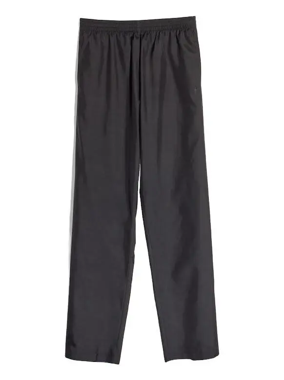 Gucci Silk Poplin Leisure Pants With Web - Black