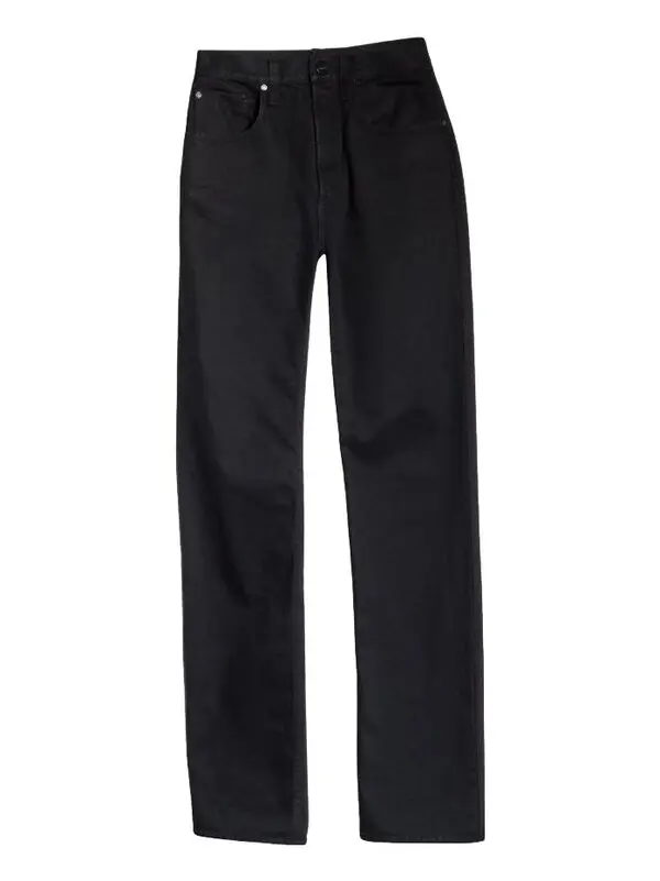 Gucci Straight Leg Coated Denim Pants - Black