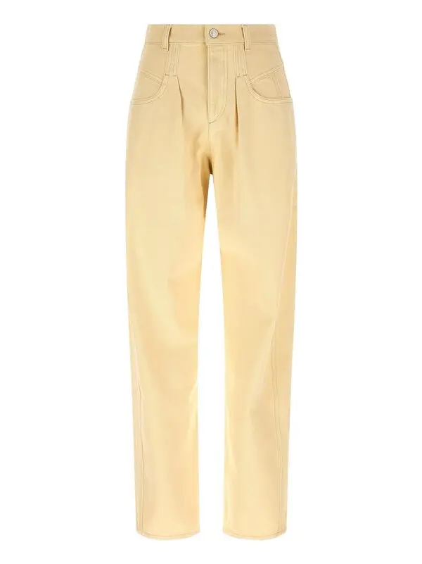 Isabel Marant Étoile Barrel Fit Pleated Jeans - Beige