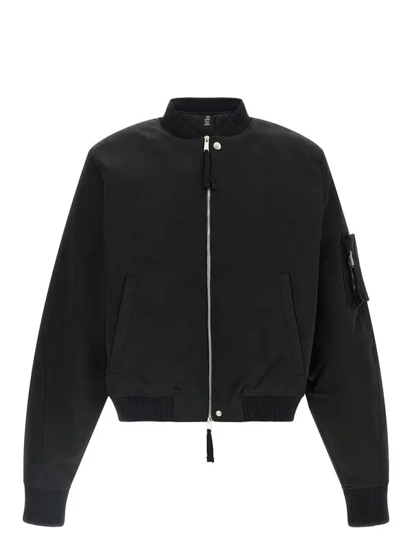 THOM KROM Zipped Bomber Jacket - Black