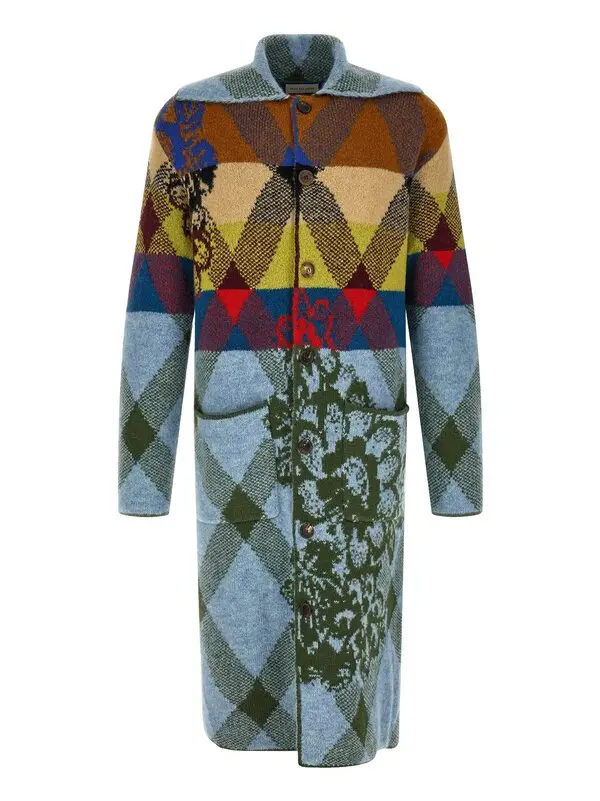 Dries Van Noten Patchwork Intarsia Cardigan - Multi