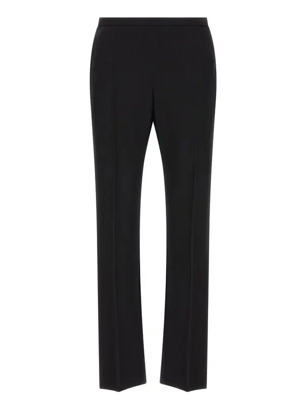THE ROW Cyril Virgin Wool Straight Leg Trousers - Black