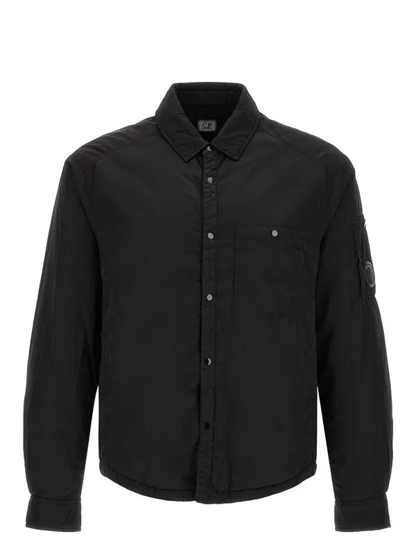 C.P. COMPANY C. P. Company 'chrome-r Padded Button' Overshirt - Black